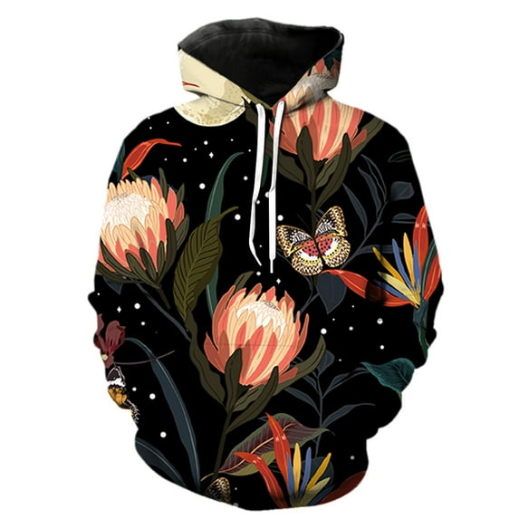Cartoon Butterfly Men's Hoodies Oversized Streetwear Teens Pullover 3D ...