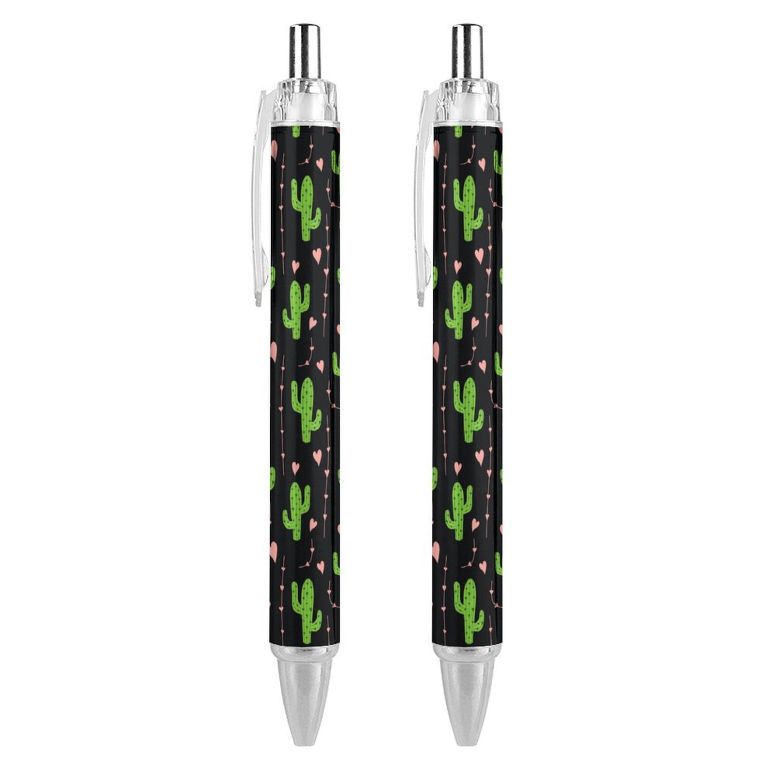 Cartoon Cactus Pattern Ballpoint Pen Retractable Pens Black Writing Pen ...