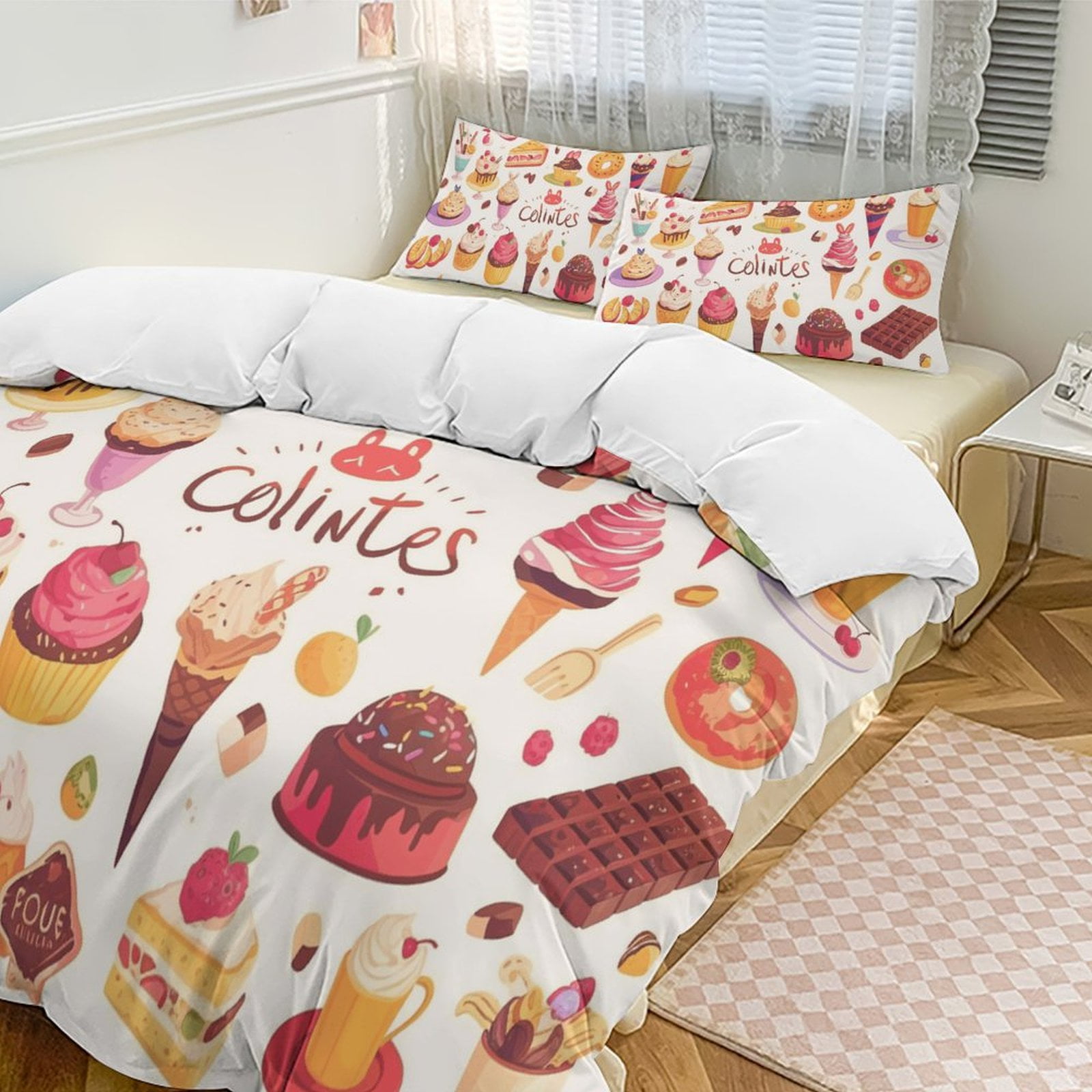 Cartoon Cake 3D Duvet Cover Set Quilt Cover Theme of Kid Boy Girl for ...