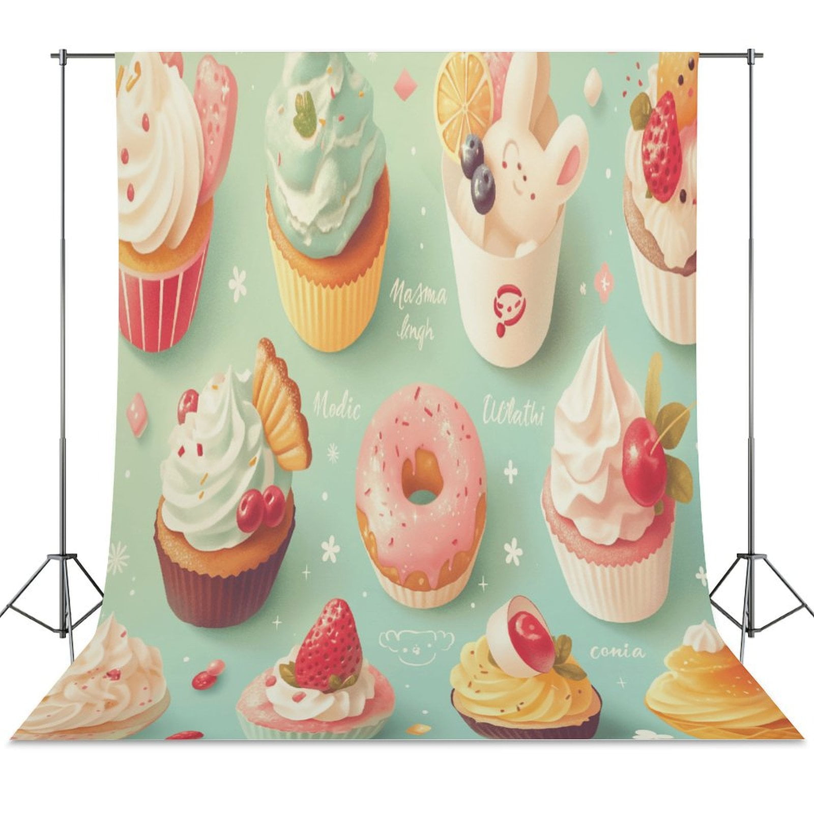Cartoon Cake Backdrop Background for Photography Photo Booth Backdrop ...