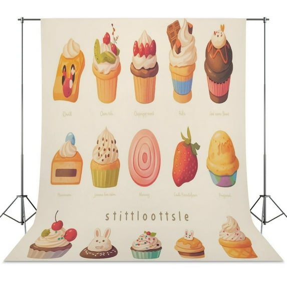 Cartoon Cake Backdrop Background for Photography Photo Booth Backdrop ...