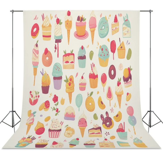 Cartoon Cake Backdrop Background for Photography Photo Booth Backdrop ...