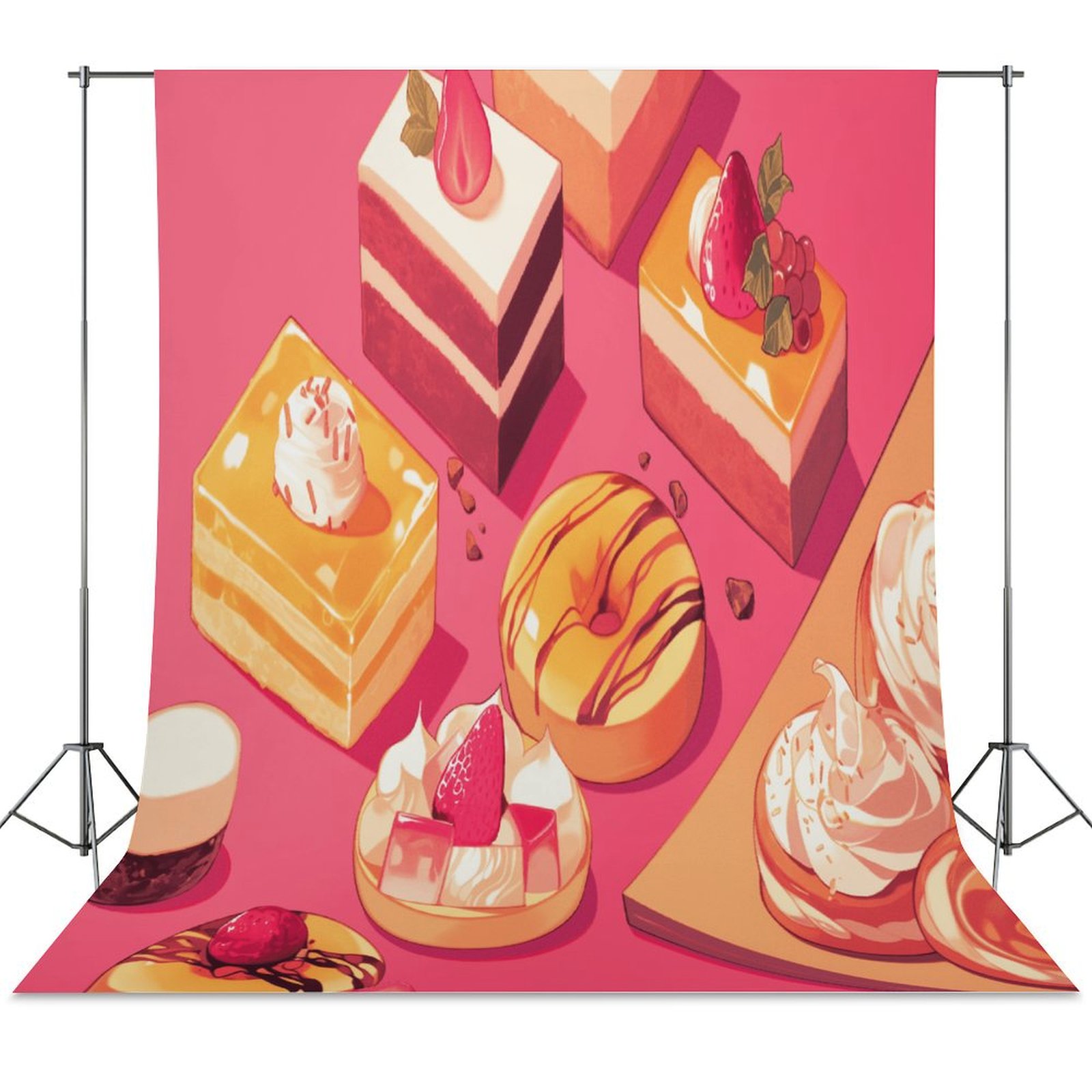 Cartoon Cake Backdrop Background for Photography Photo Booth Backdrop ...