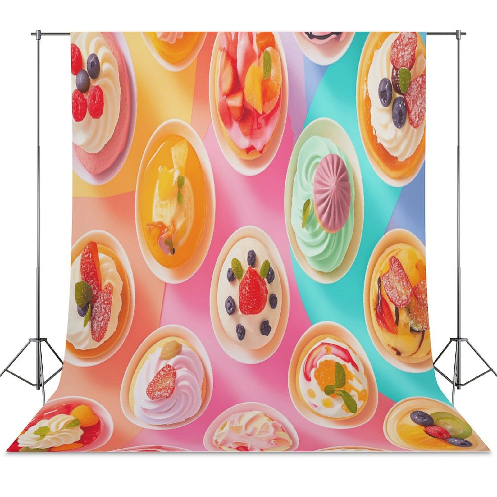 Cartoon Cake Backdrop Background for Photography Photo Booth Backdrop ...