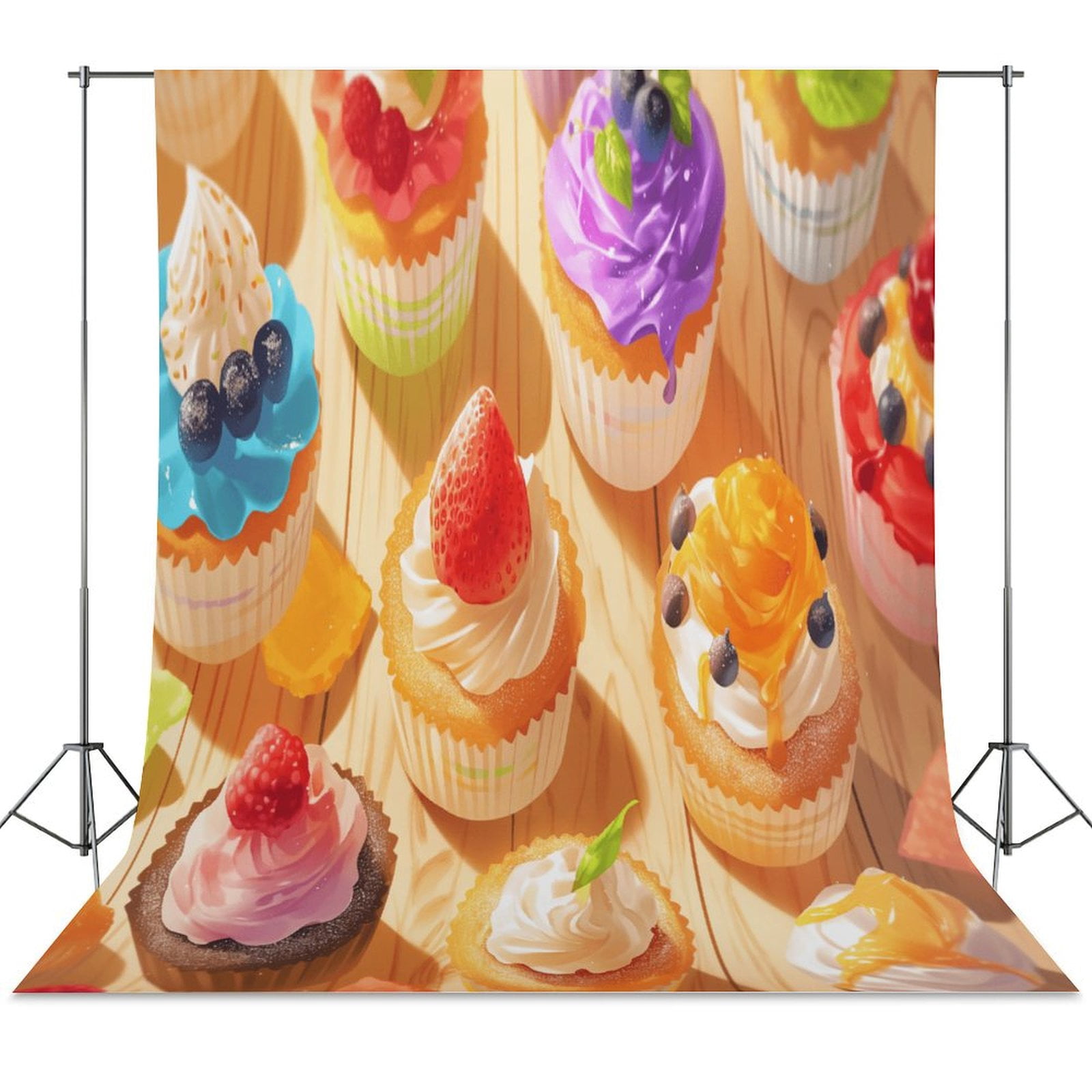 Cartoon Cake Backdrop Background for Photography Photo Booth Backdrop ...