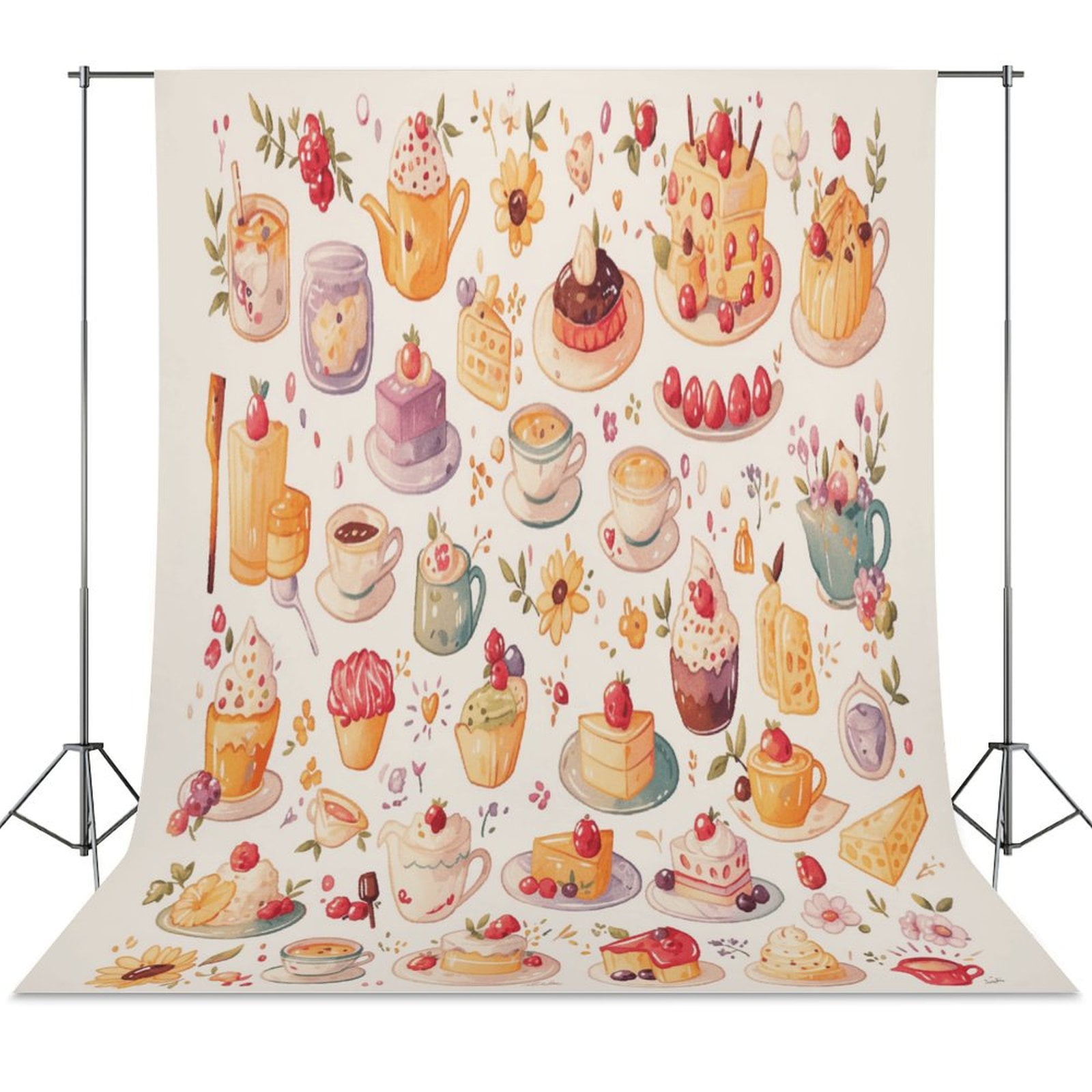Cartoon Cake Backdrop Background for Photography Photo Booth Backdrop ...