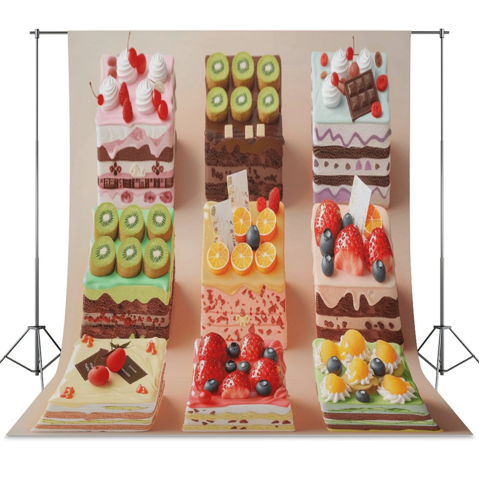 Cartoon Cake Backdrops for Photography Kids Adult Photo Booth Video ...