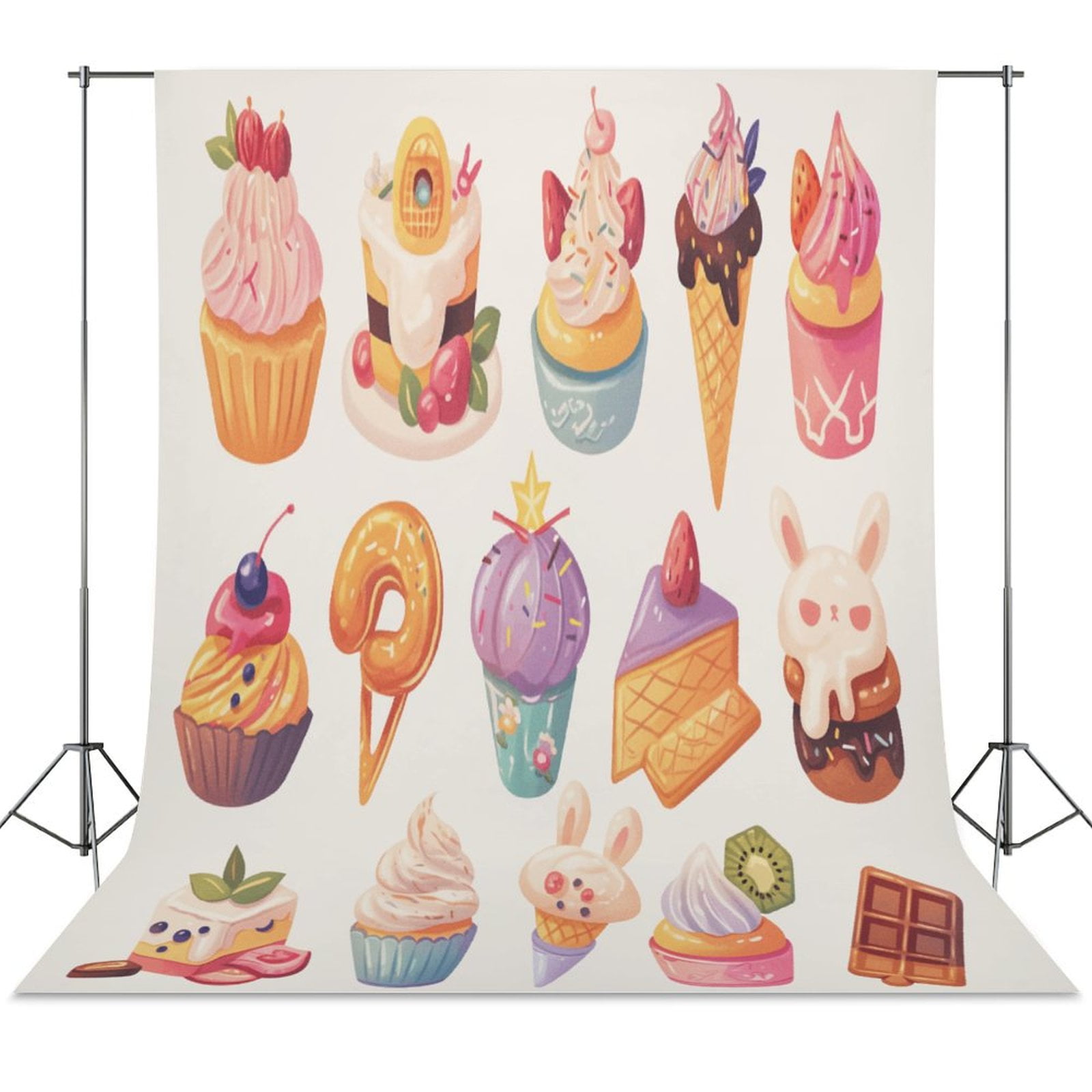 Cartoon Cake Backdrops for Photography Kids Adult Photo Booth Video ...