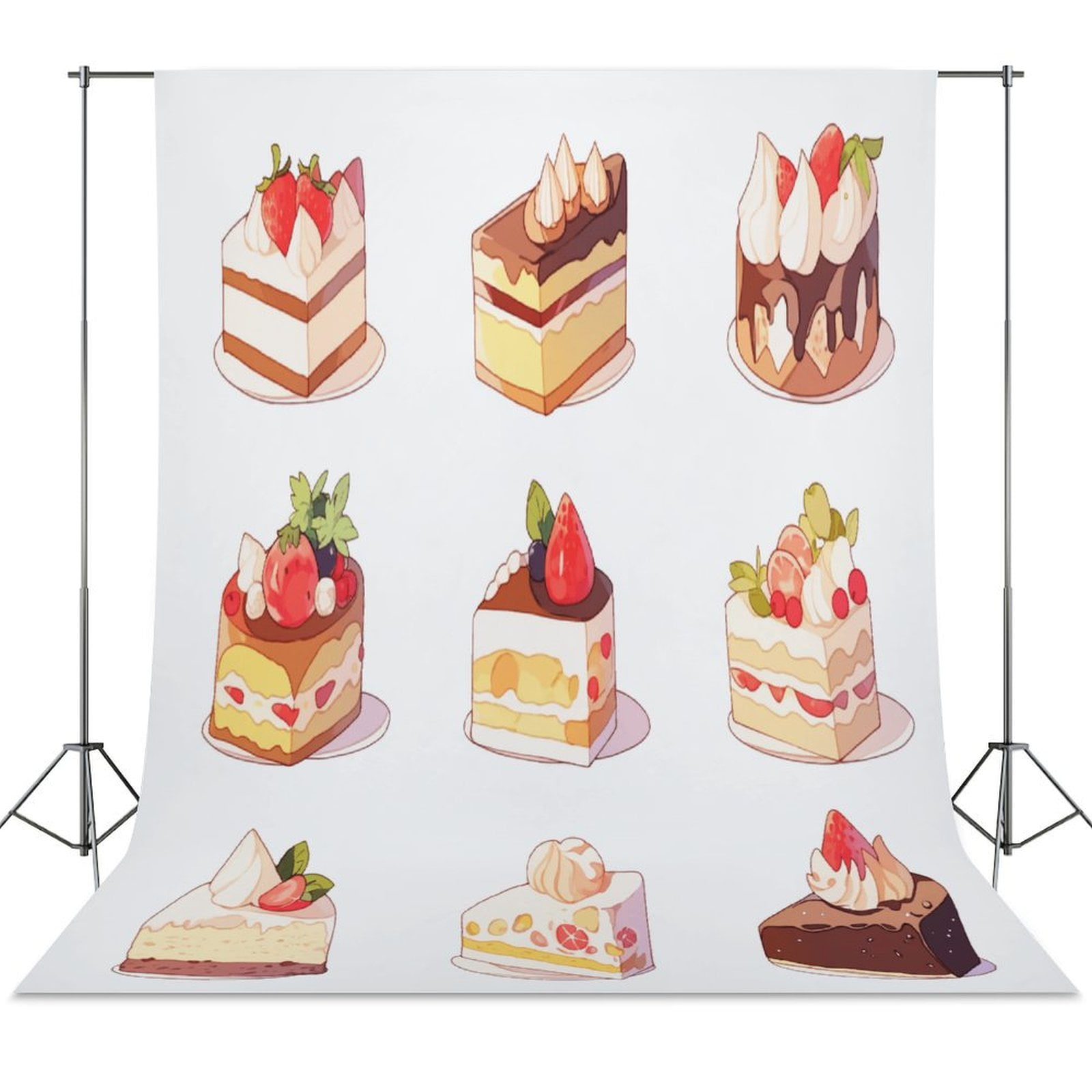 Cartoon Cake Backdrops for Photography Kids Adult Photo Booth Video ...