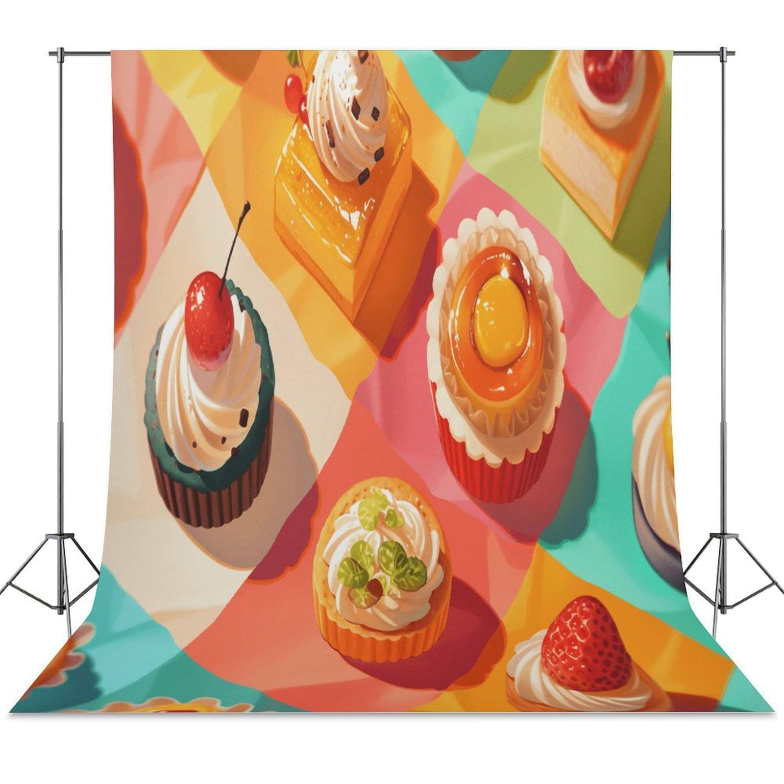 Cartoon Cake Backdrops for Photography Kids Adult Photo Booth Video ...