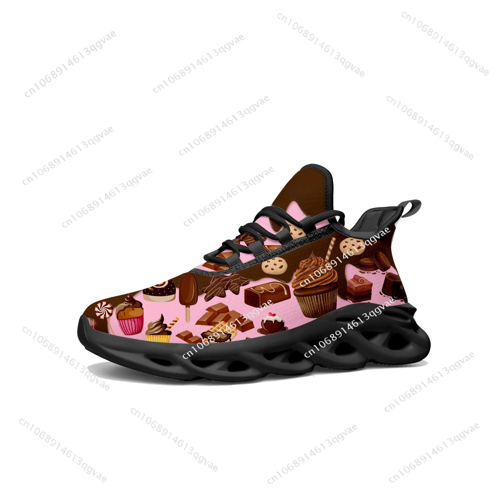 Cartoon Cake Chef Flats Sneakers Mens Womens Sports Running High ...