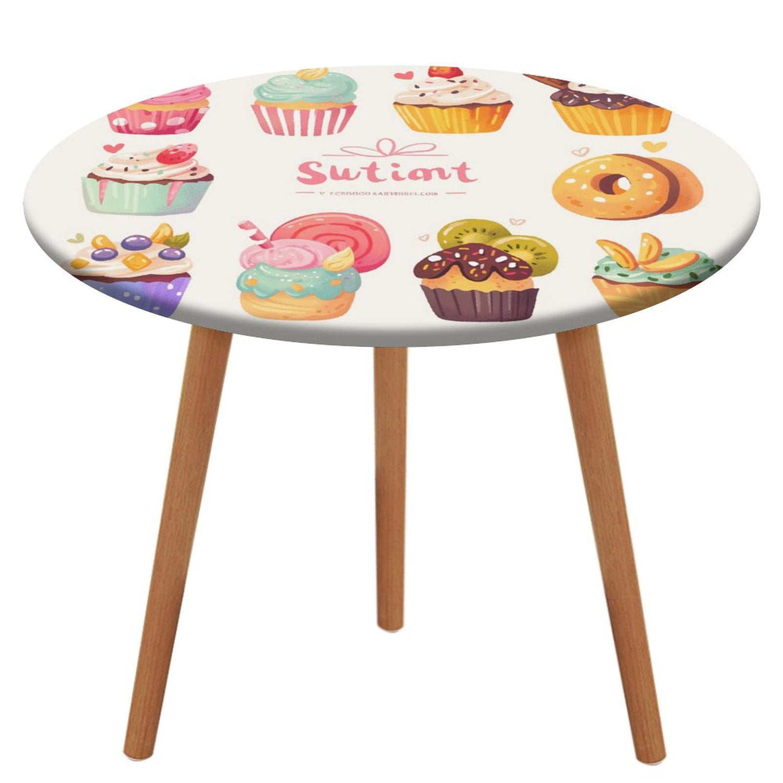 Cartoon Cake Fitted Table Cover - Waterproof Elastic Edged Tablecloth ...