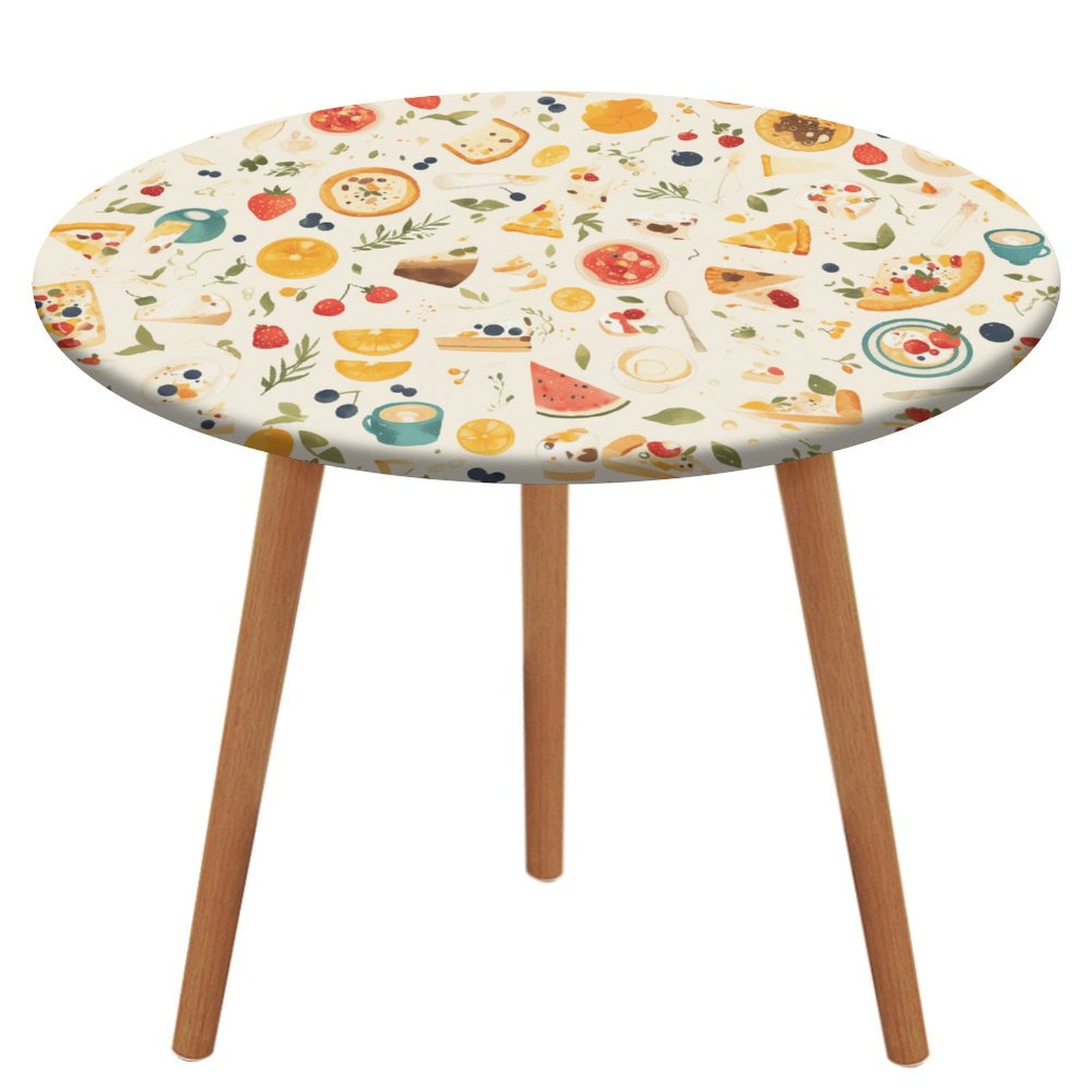 Cartoon Cake Fitted Table Cover - Waterproof Elastic Edged Tablecloth ...