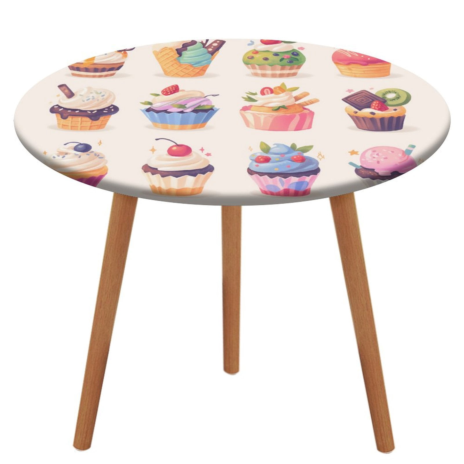 Cartoon Cake Fitted Table Cover - Waterproof Elastic Edged Tablecloth ...