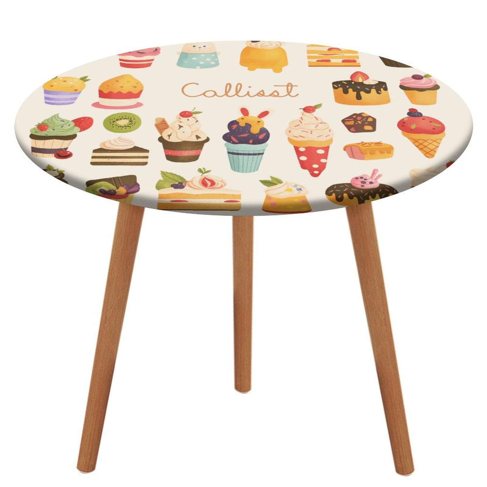 Cartoon Cake Fitted Table Cover - Waterproof Elastic Edged Tablecloth ...