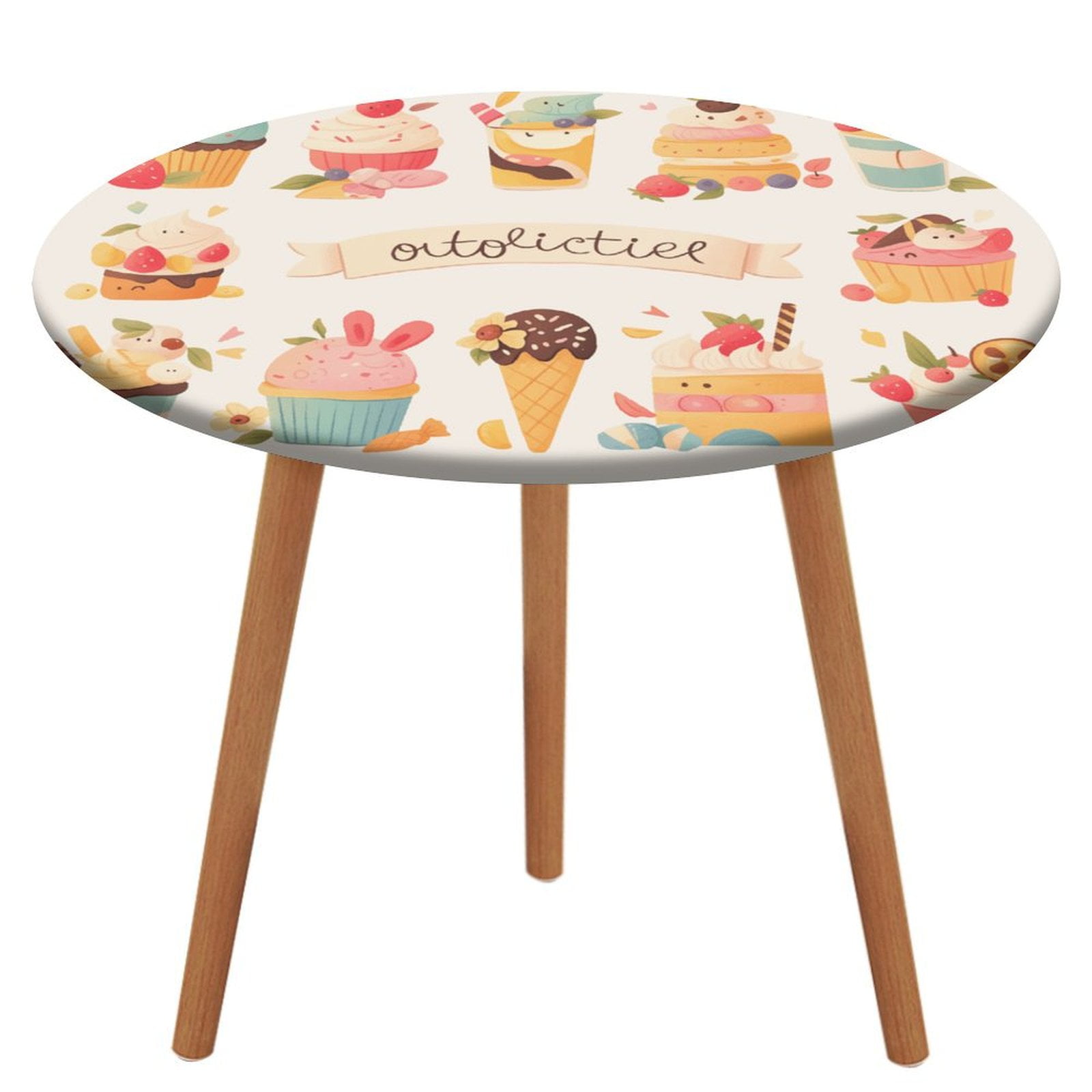 Cartoon Cake Fitted Table Cover - Waterproof Elastic Edged Tablecloth ...