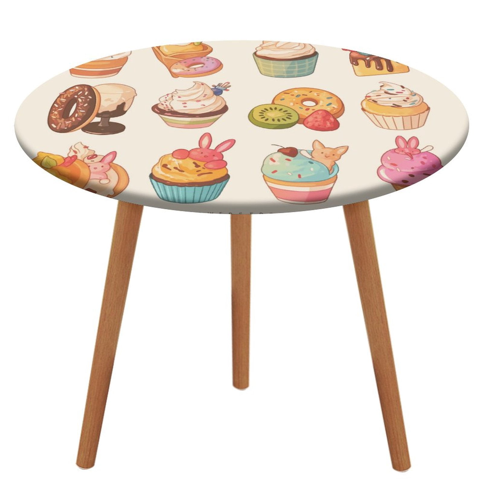 Cartoon Cake Fitted Table Cover - Waterproof Elastic Edged Tablecloth ...