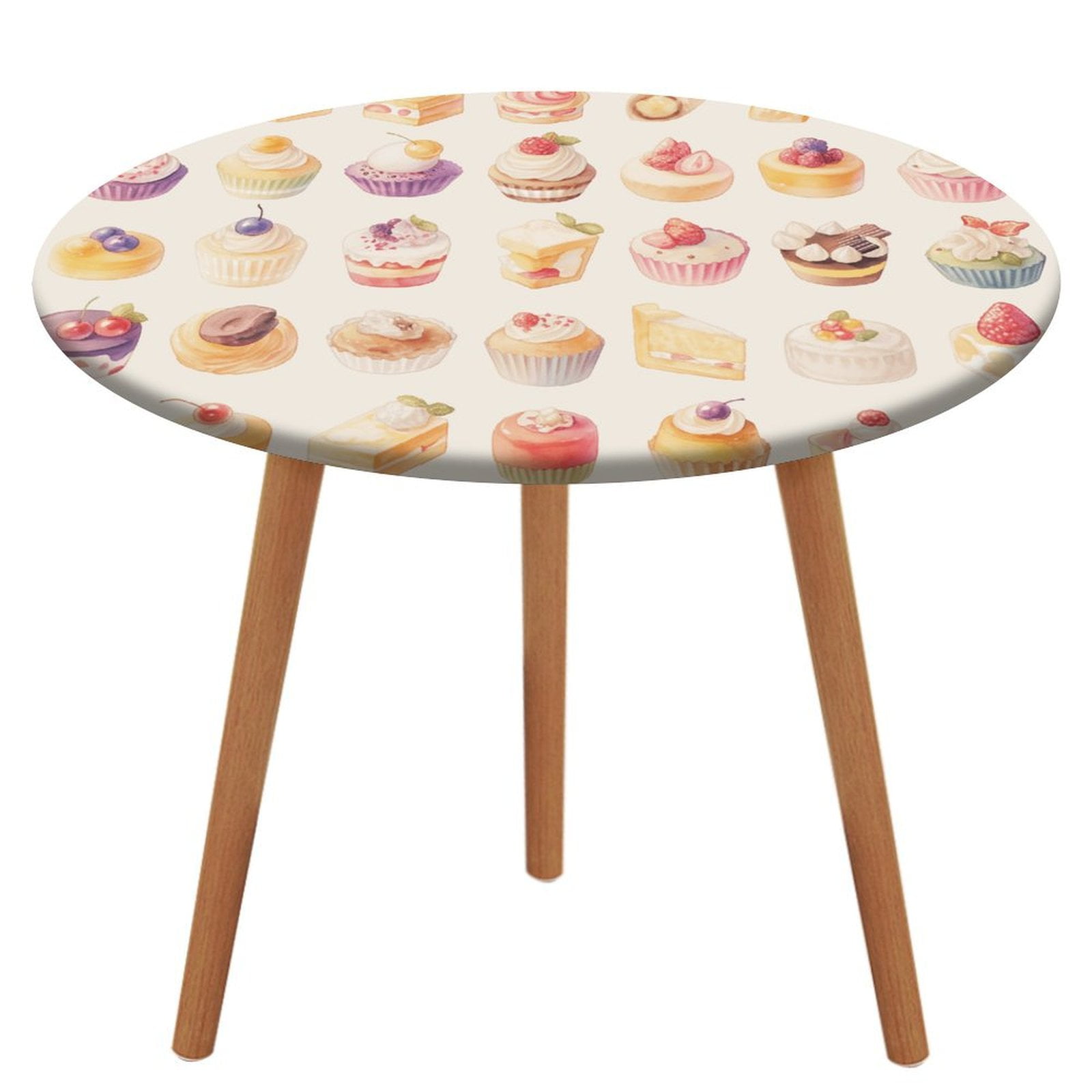 Cartoon Cake Fitted Table Cover - Waterproof Elastic Edged Tablecloth ...