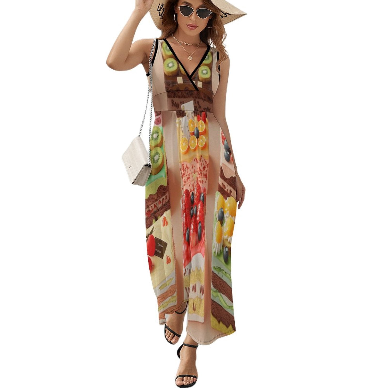 Cartoon Cake King Size Sleeveless Dress Dresses Summer Women Dresses ...