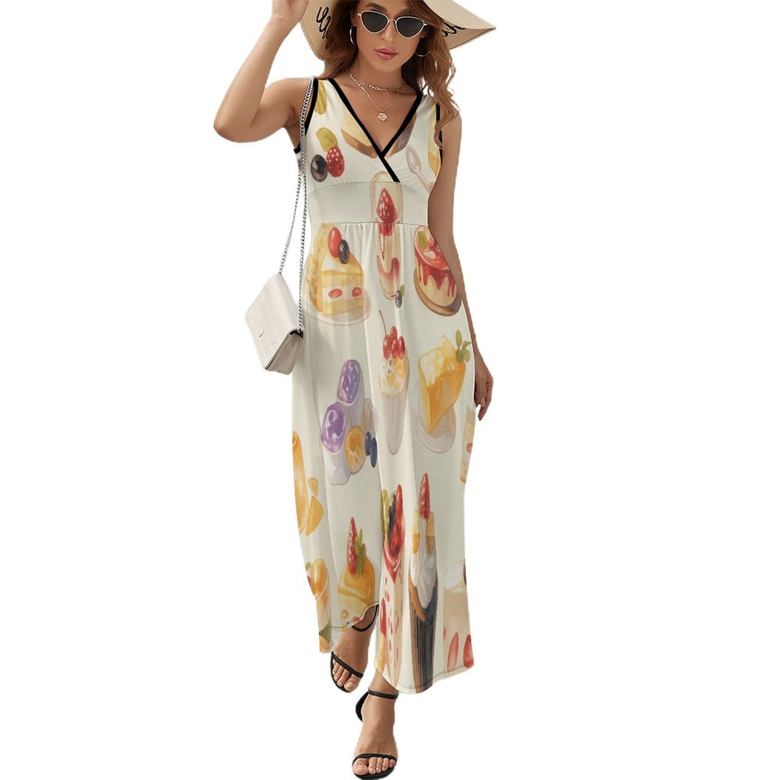 Cartoon Cake Sleeveless Dress Female Clothing Dress Women Summer 2025 ...
