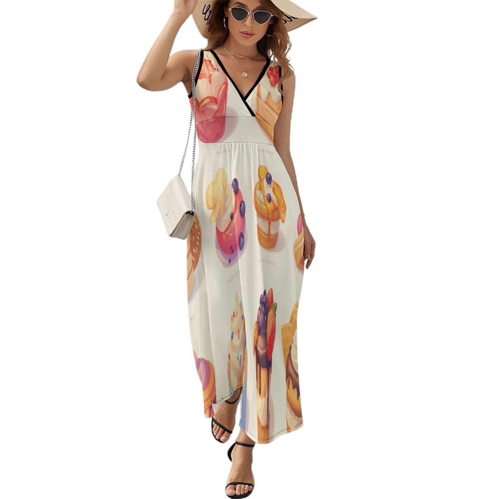 Cartoon Cake Sleeveless Dress Female Clothing Dress Women Summer 2025 ...