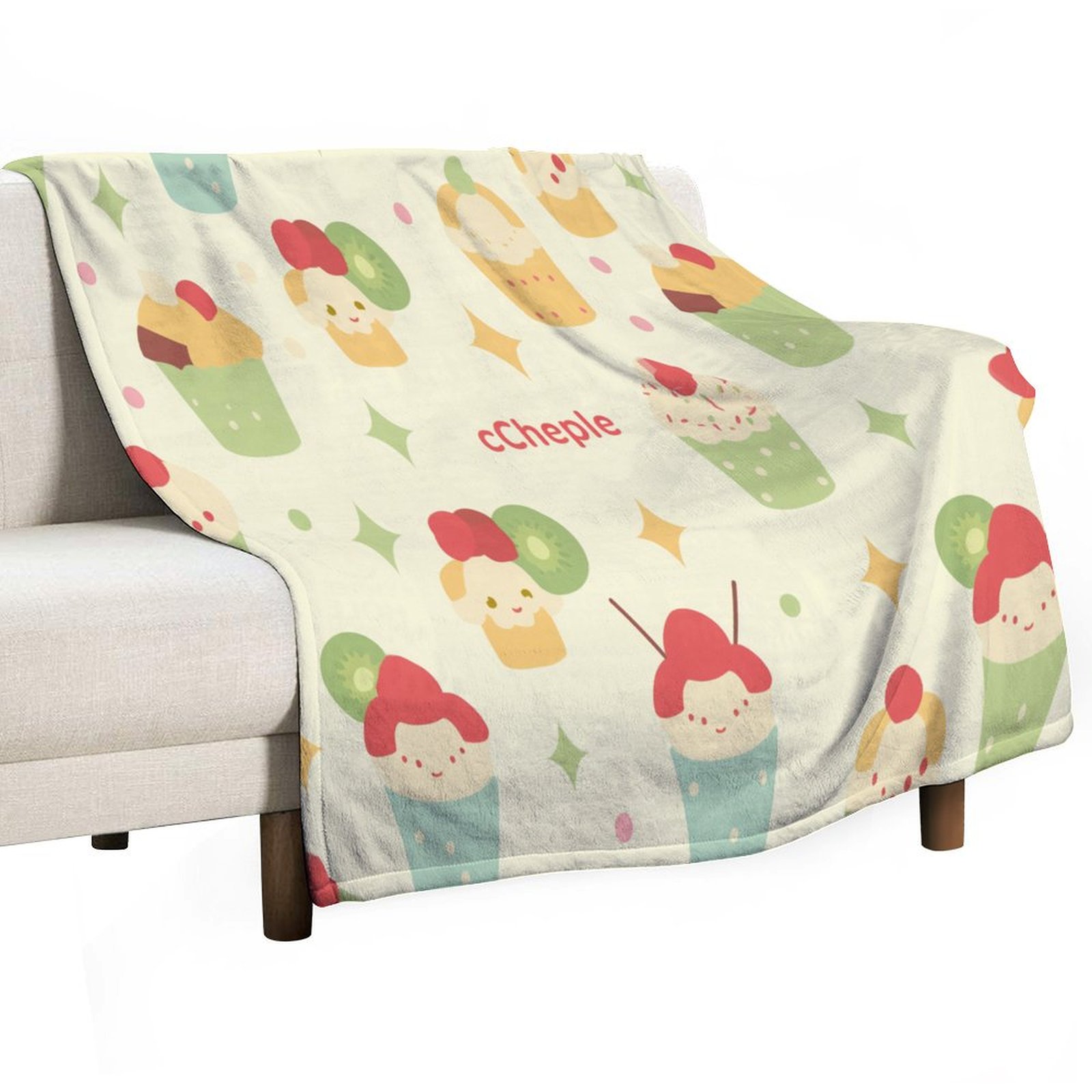 Cartoon Cake Soft Print Blanket Throw Blankets Warm Cozy Lightweight ...