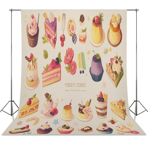 Cartoon Cake Spring Backdrop Backdrops for Photography Photo Background ...