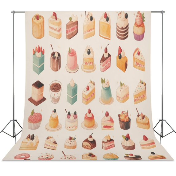 Cartoon Cake Spring Backdrop Backdrops for Photography Photo Background ...