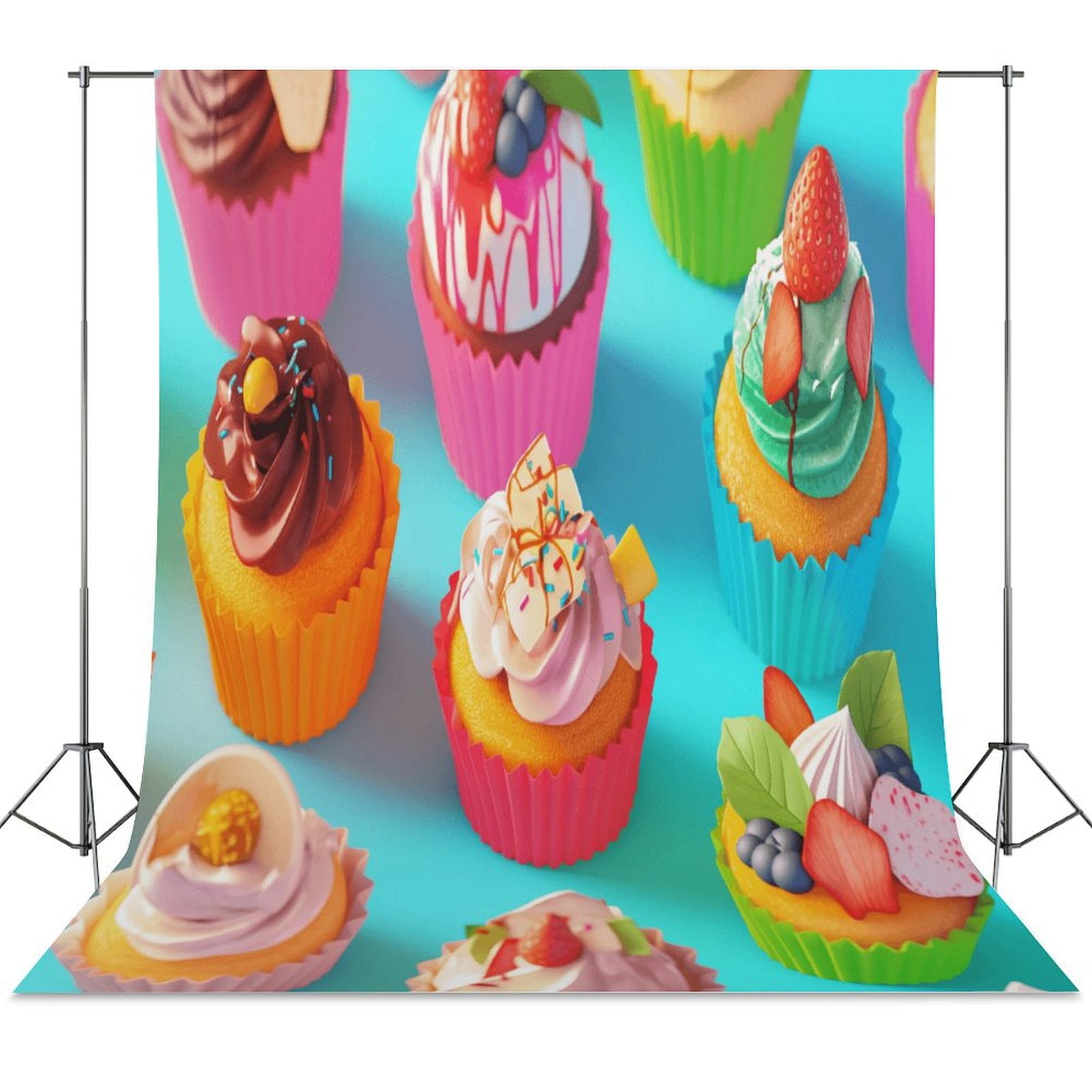 Cartoon Cake Spring Wall Backdrop Background Floral Backdrops 5x7FT ...