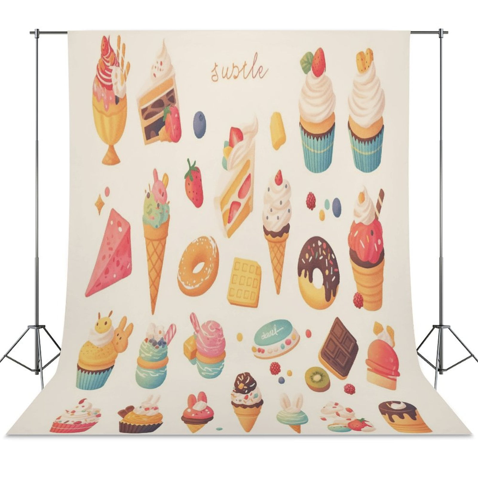 Cartoon Cake Spring Wall Backdrop Background Floral Backdrops 5x7FT ...