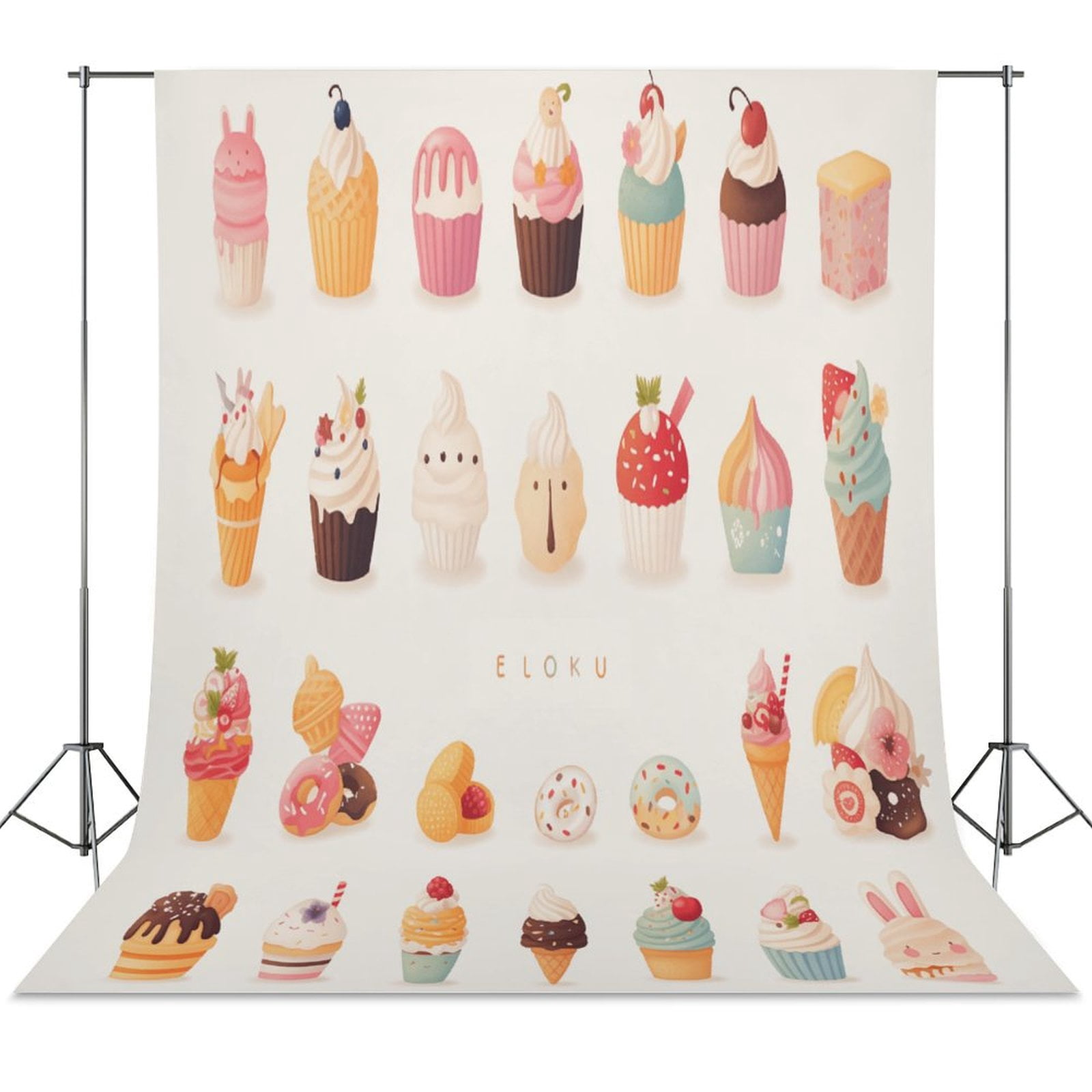 Cartoon Cake Spring Wall Backdrop Background Floral Backdrops 5x7FT ...