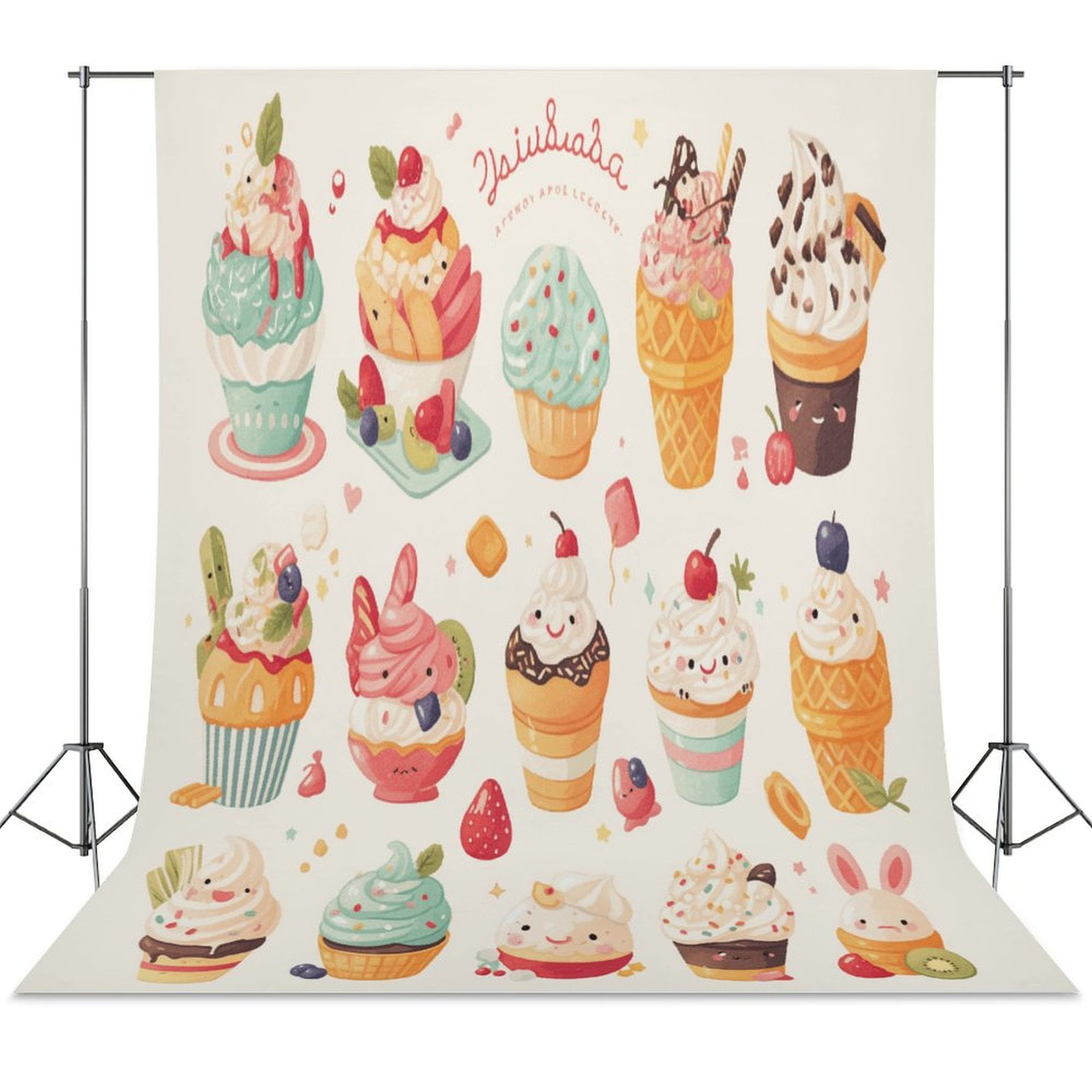 Cartoon Cake Spring Wall Backdrop Background Floral Backdrops 5x7FT ...