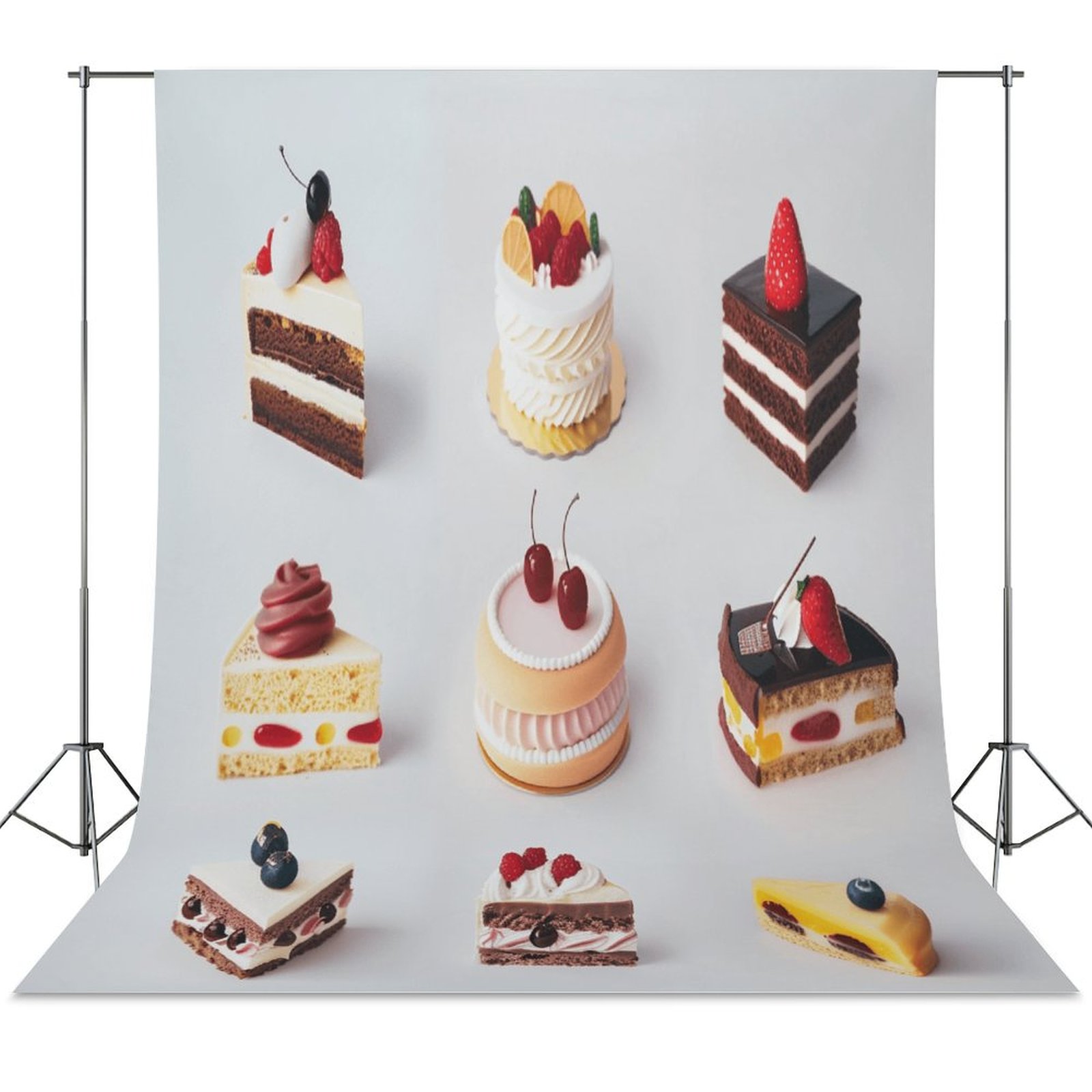 Cartoon Cake Spring Wall Backdrop Background Floral Backdrops 5x7FT ...