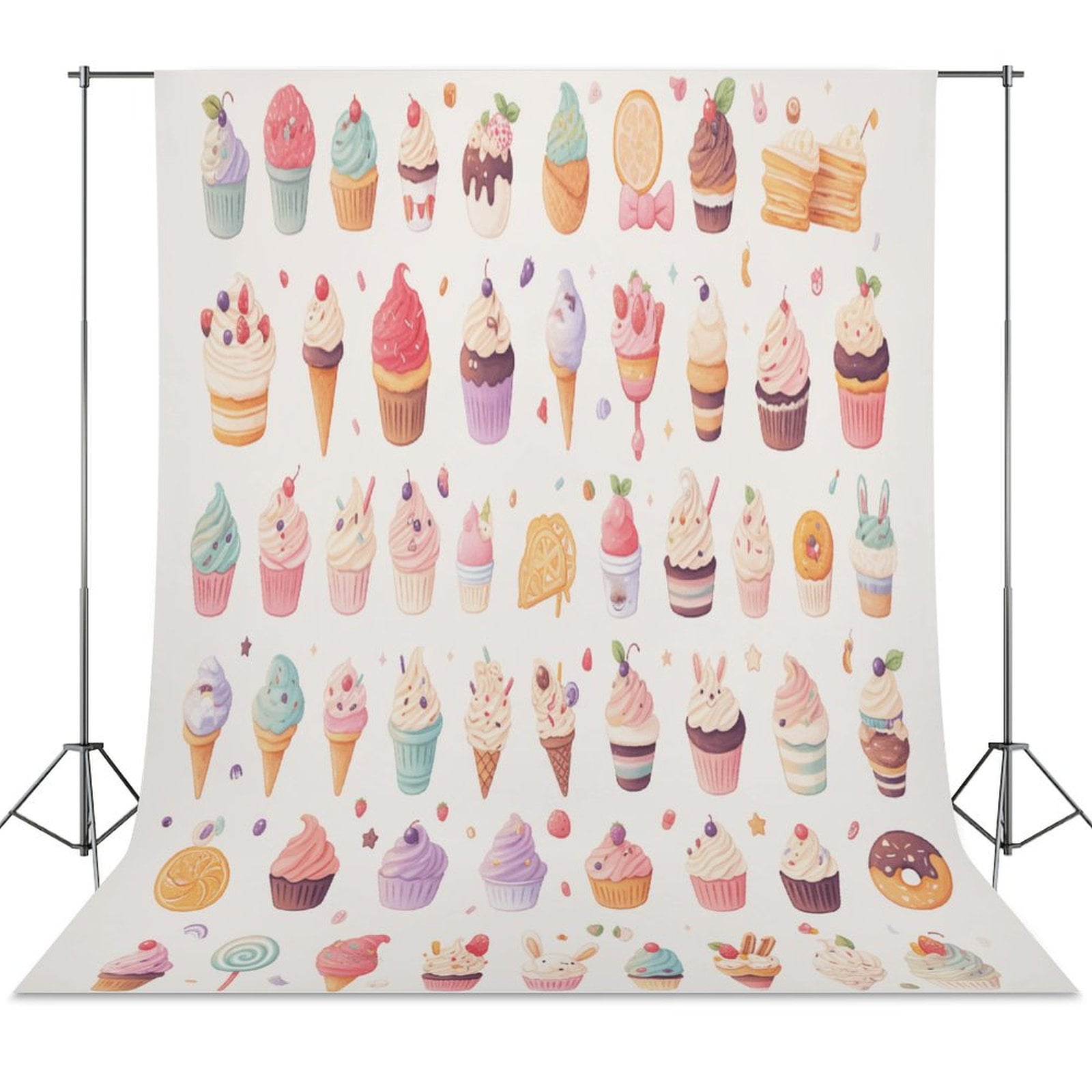 Cartoon Cake Spring Wall Backdrop Background Floral Backdrops 5x7FT ...