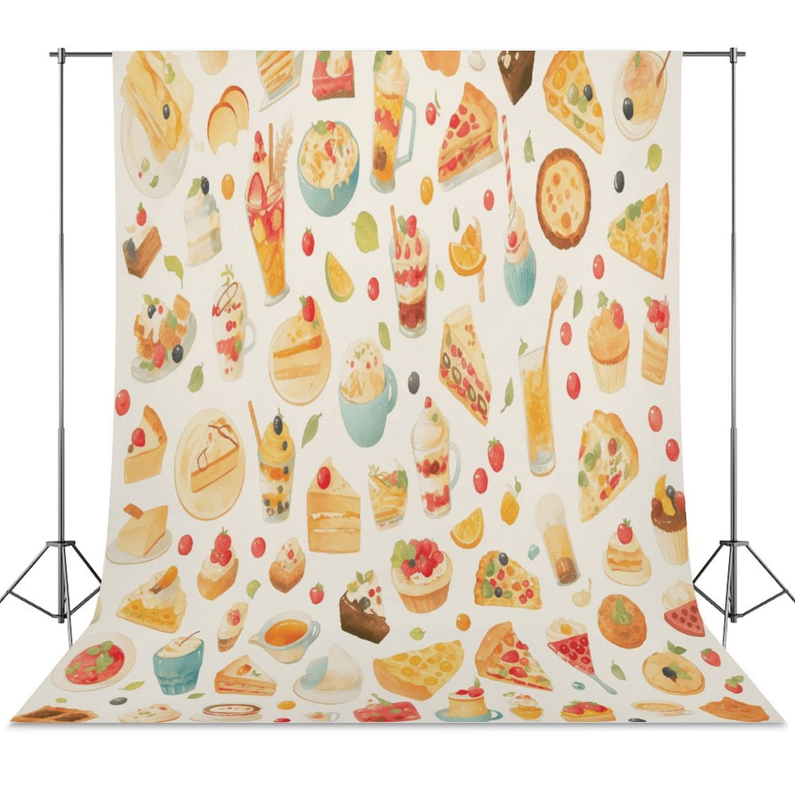 Cartoon Cake Spring Wall Backdrop Background Floral Backdrops 5x7FT ...