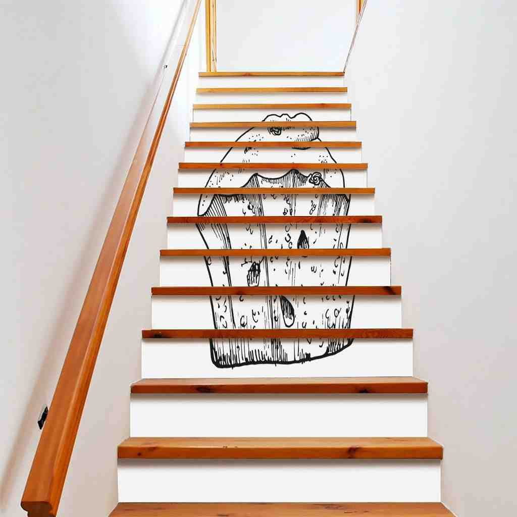 Cartoon Cake Stair Stickers Delicious Dessert Stairway Decals Removable ...