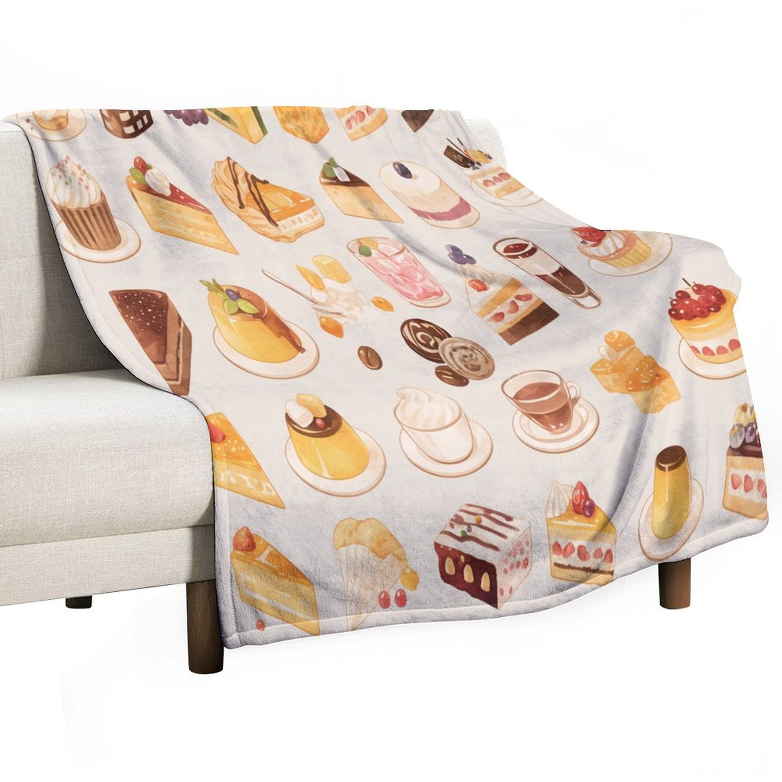 Cartoon Cake Throw Blanket for Women, Men & Kids - Super Soft Plush ...