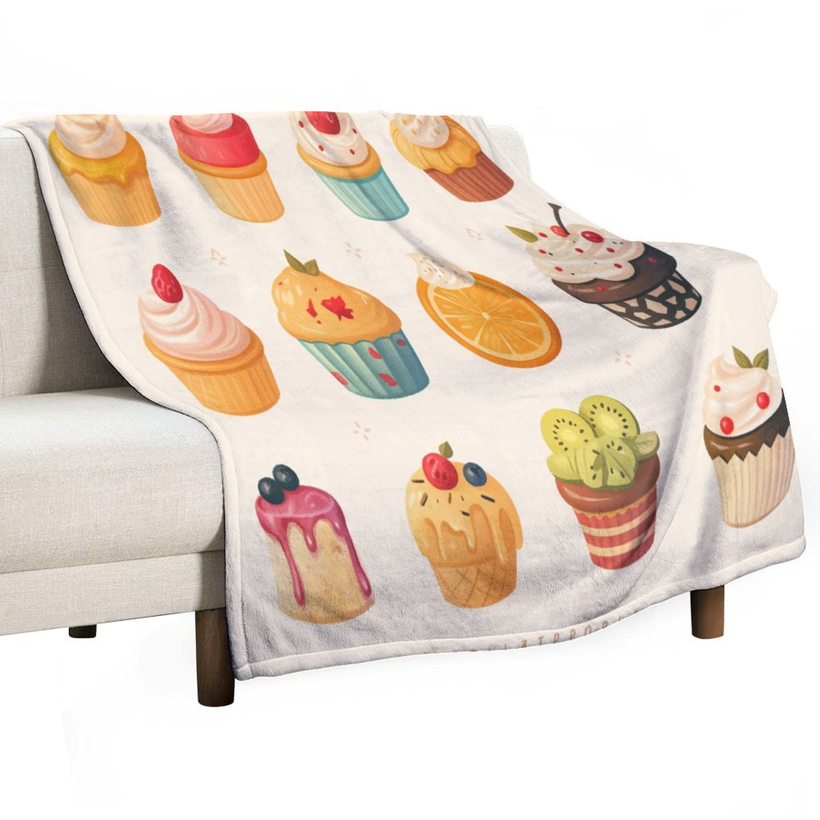 Cartoon Cake Throw Blanket for Women, Men & Kids - Super Soft Plush ...