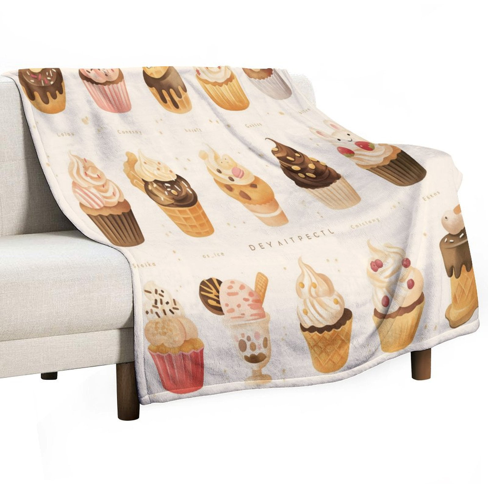 Cartoon Cake Throw Blanket for Women, Men & Kids - Super Soft Plush ...