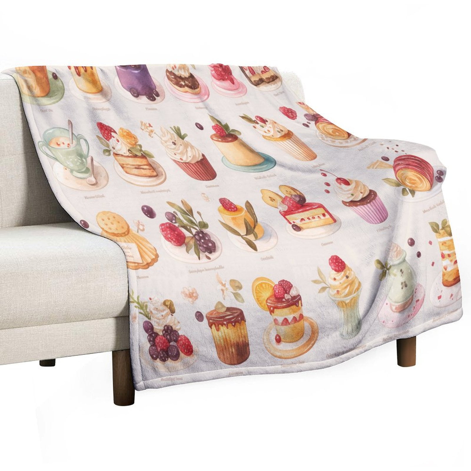 Cartoon Cake Throw Blanket for Women, Men - Super Soft Plush Blanket ...