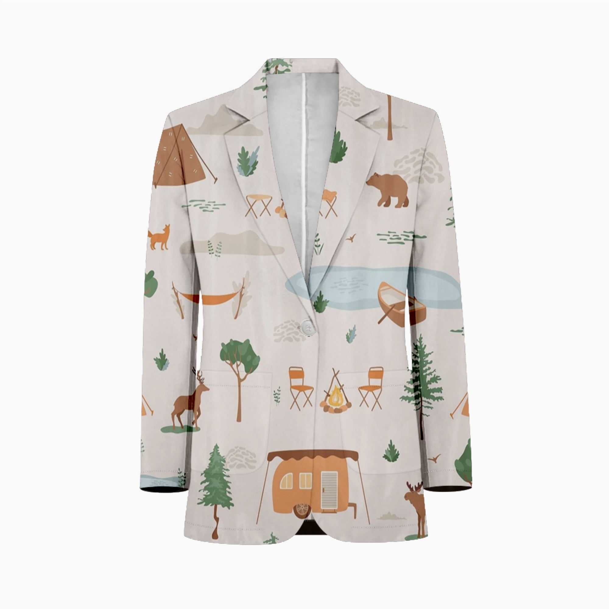 Cartoon Camper Mens Suits Shawl Collar Slim Fit Suit Mens Groom Jacket Tuxedos for Wedding Dress ...