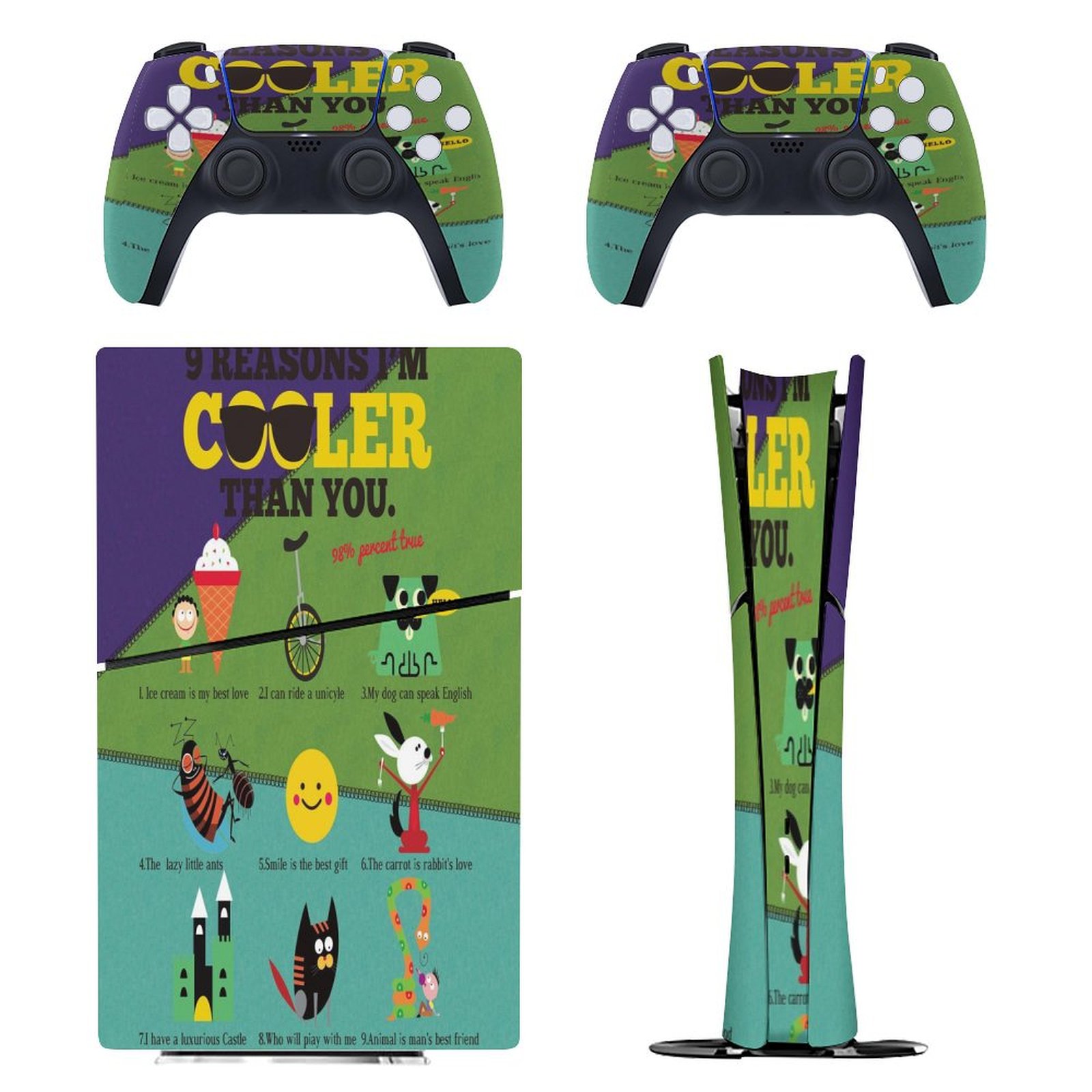 Cartoon Campus PS5/PS5 Slim Digital Disc Skin Sticker For Console And ...