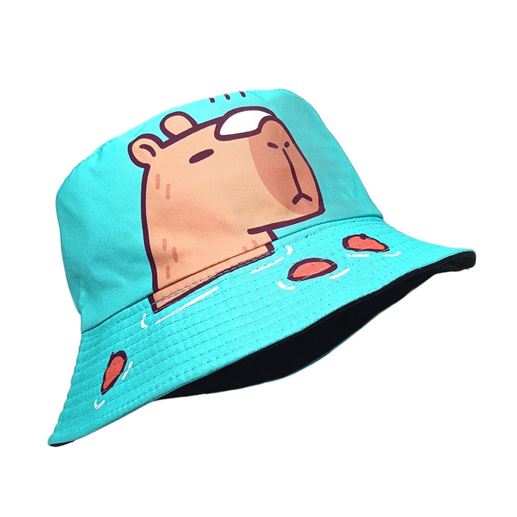 Cartoon Capybara Character Bucket Hat Airflow Design Compact for Day ...