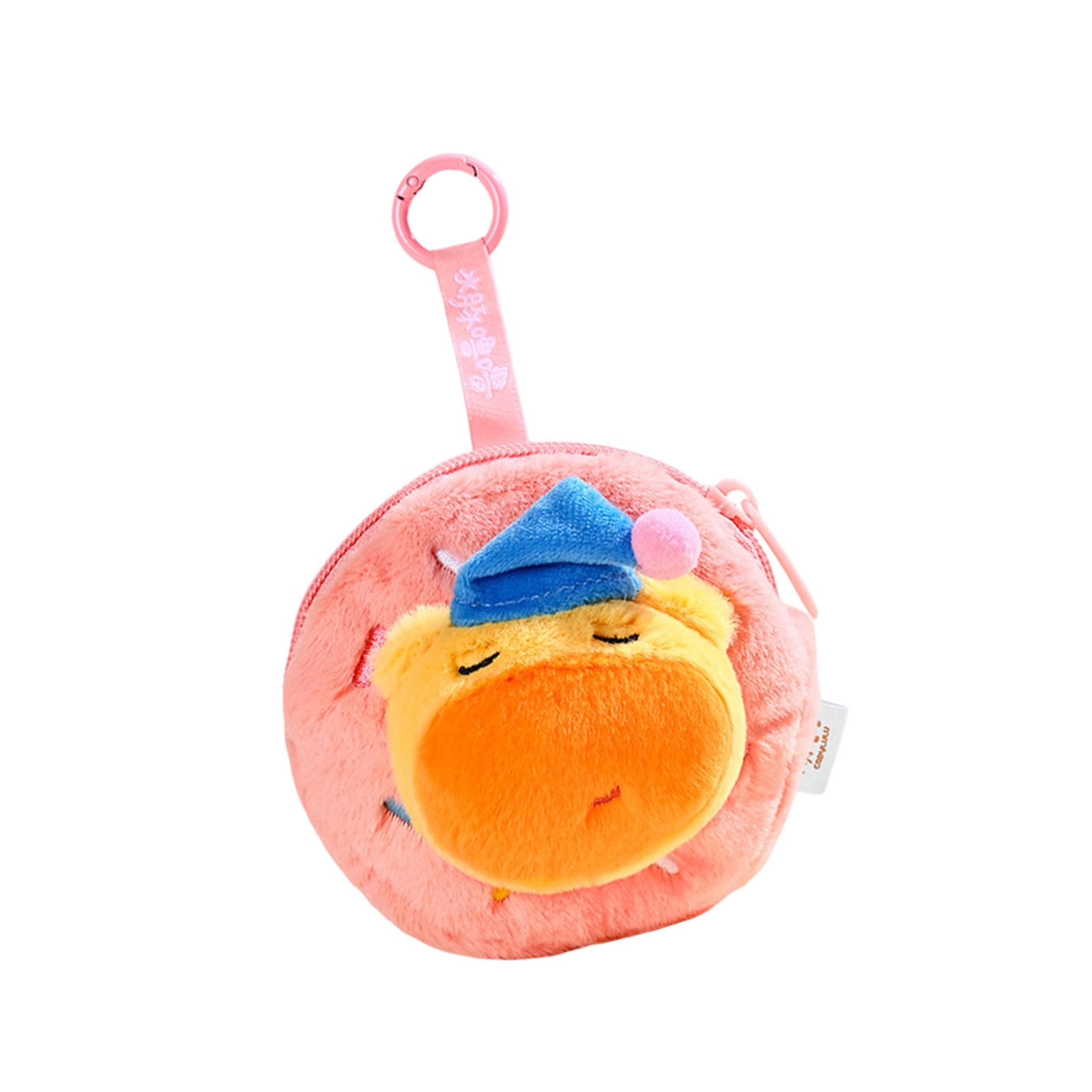 Cartoon Capybara Design Furry Coin Purse Lightweight Earphone Pouches ...