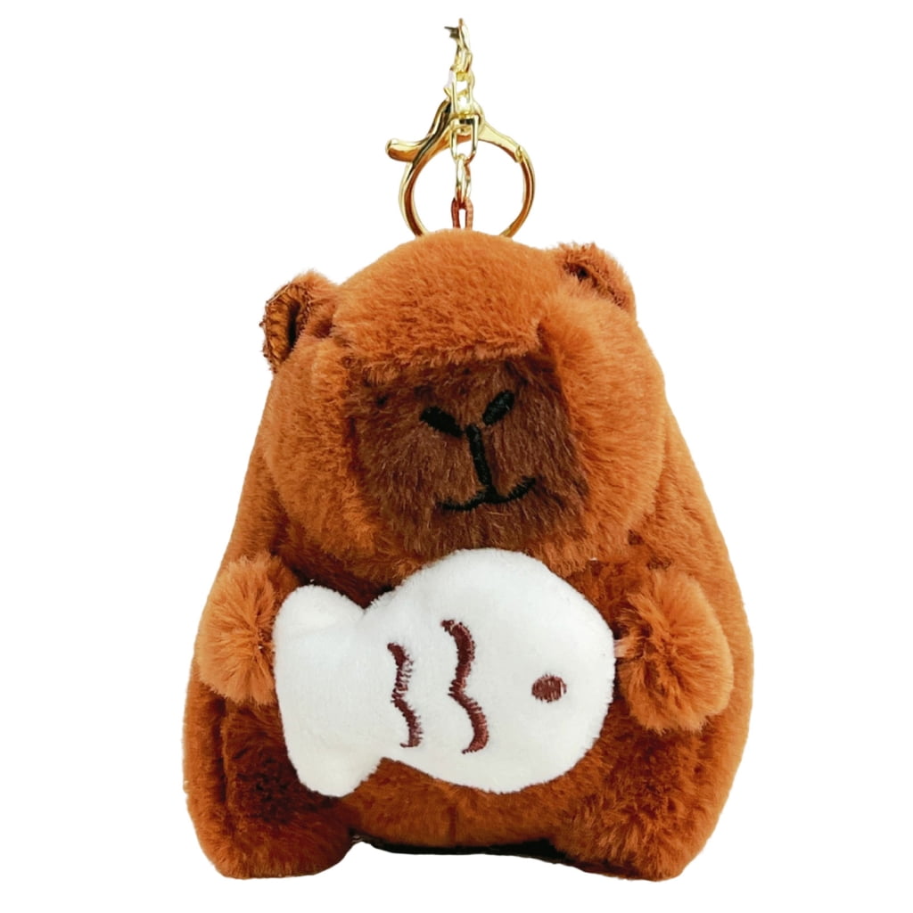 Cartoon Capybara Keychain Bag Ornament With Plush Texture Bags Charm ...