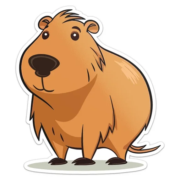 Cartoon Capybara Sticker Phone Decal Water Bottle Stickers Car Decals ...
