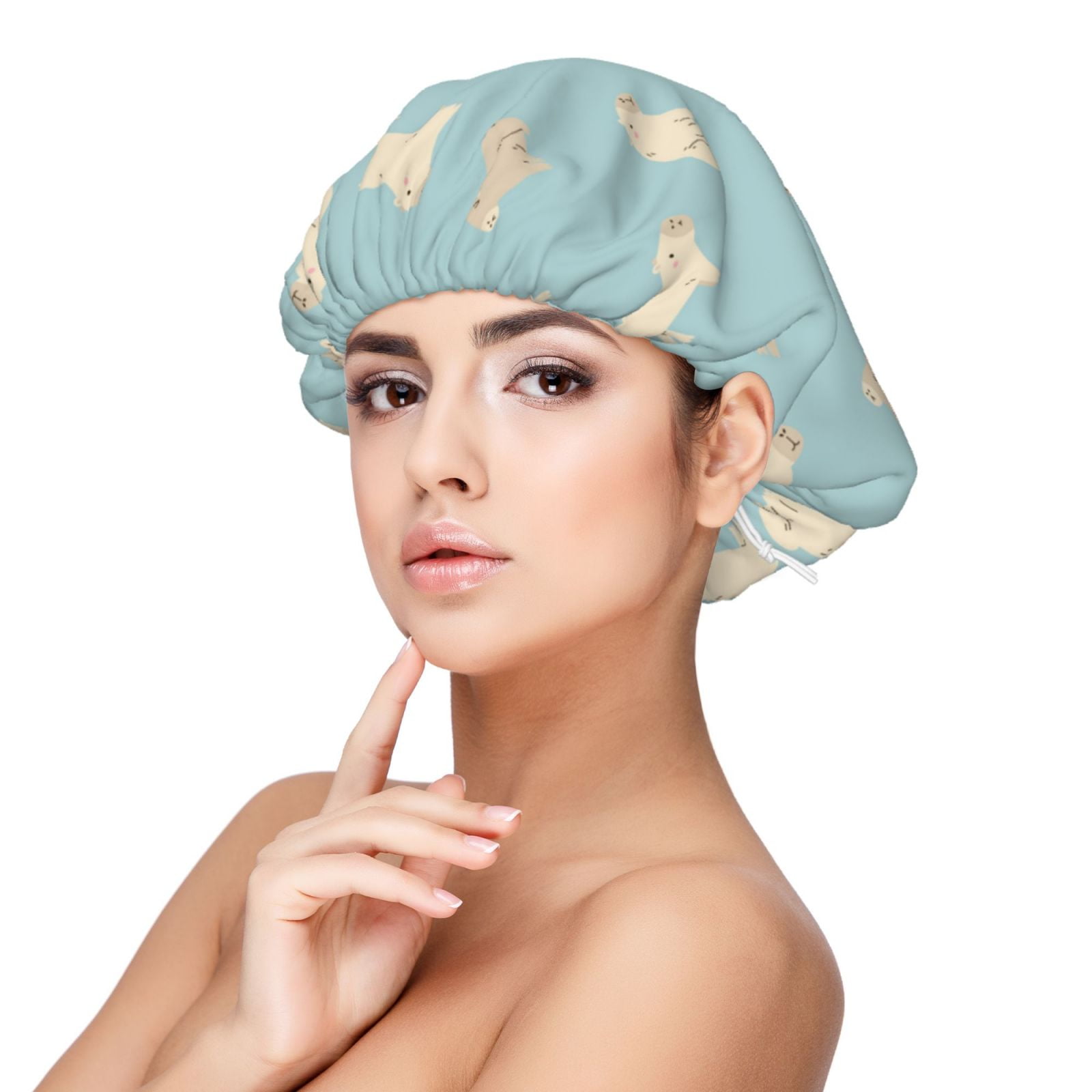 Cartoon Capybaras Silk Bonnet for Sleeping Women Men, Adjustable ...