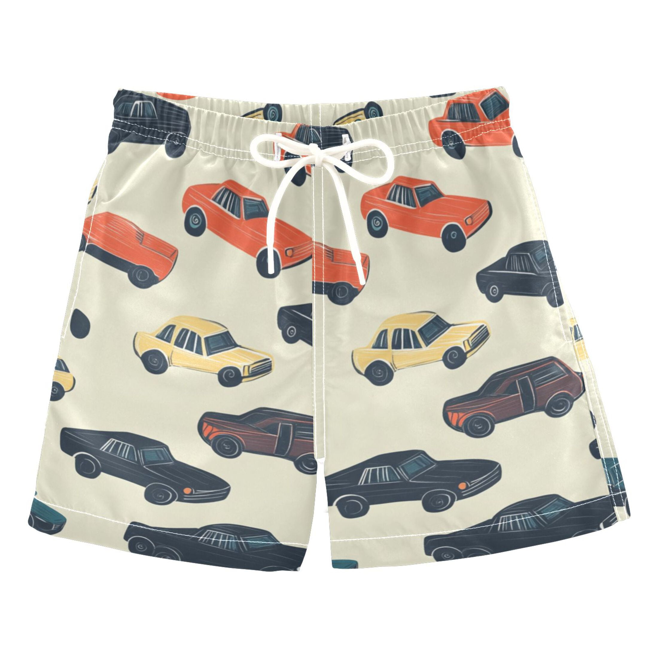 Cartoon Car Boys Swim Trunks Quick Dry Boy Swim Shorts for 3-14 Years ...