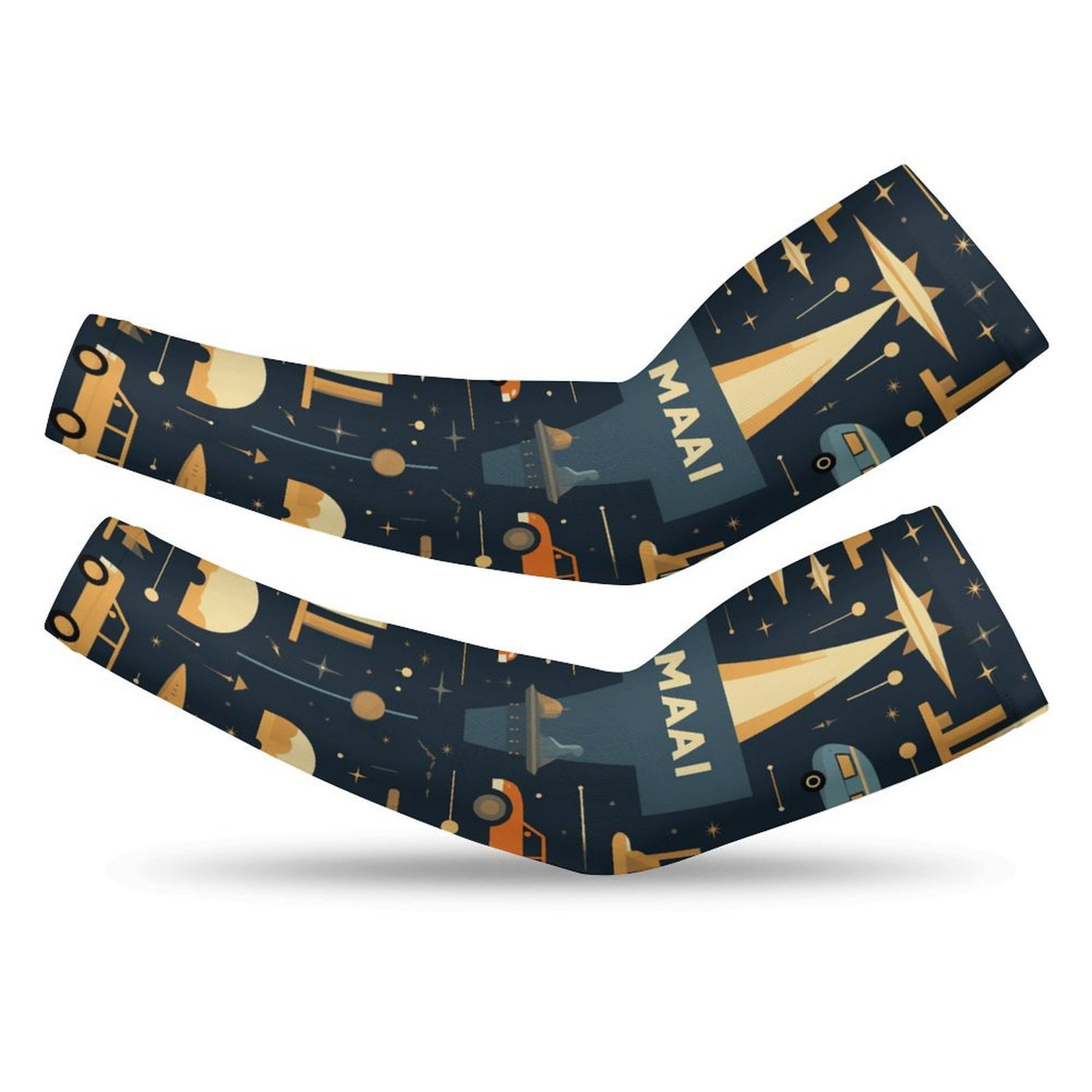 Cartoon Car Gardening Sleeves Farm Sun Protection Arm Cooling Sleeves ...