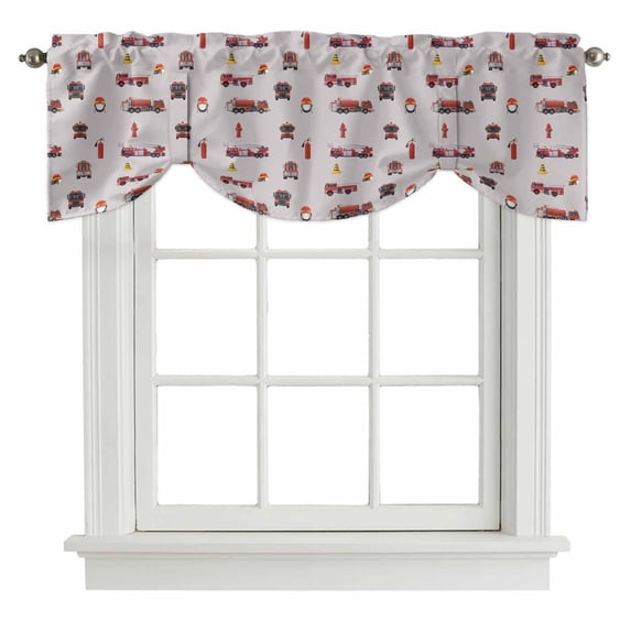 Cartoon Car Tie Up Valance Curtains for Windows, Kitchen Curtains ...